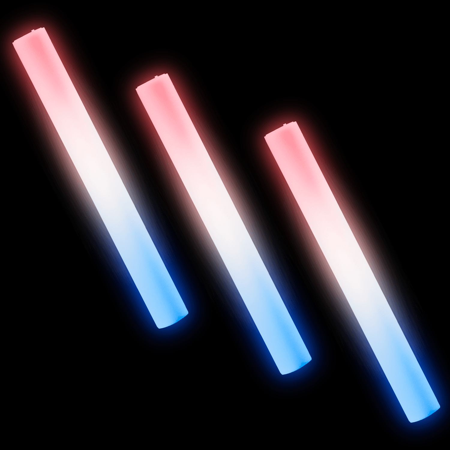 LED Light-Up Red-White-Blue Foam Baton