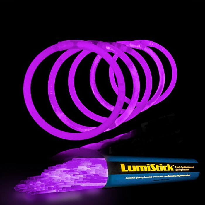 8 Inch Glowstick Bracelets - Purple