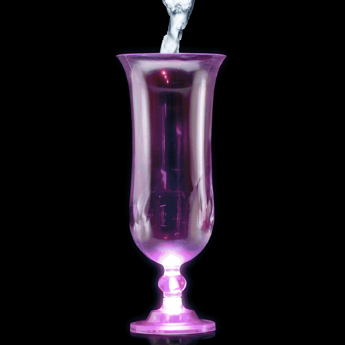 LED Flashing 16oz Hurricane Glass | GlowUniverse.com