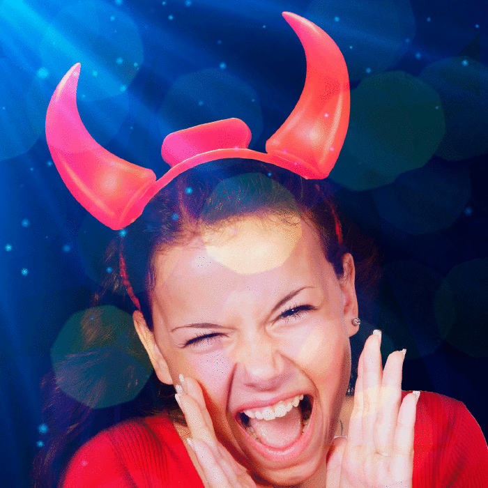 LED Devil Horns Headband | GlowUniverse.com