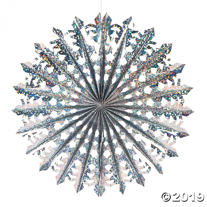 Jumbo Holographic Snowflake Decoration (1 Piece(s)) | GlowUniverse.com