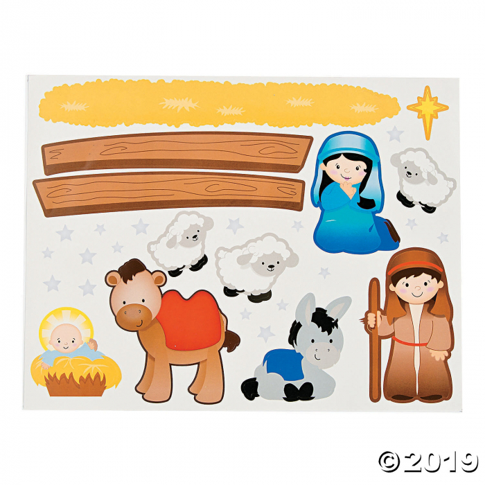 3D Nativity Stable Sticker Scenes (Makes 12) | GlowUniverse.com