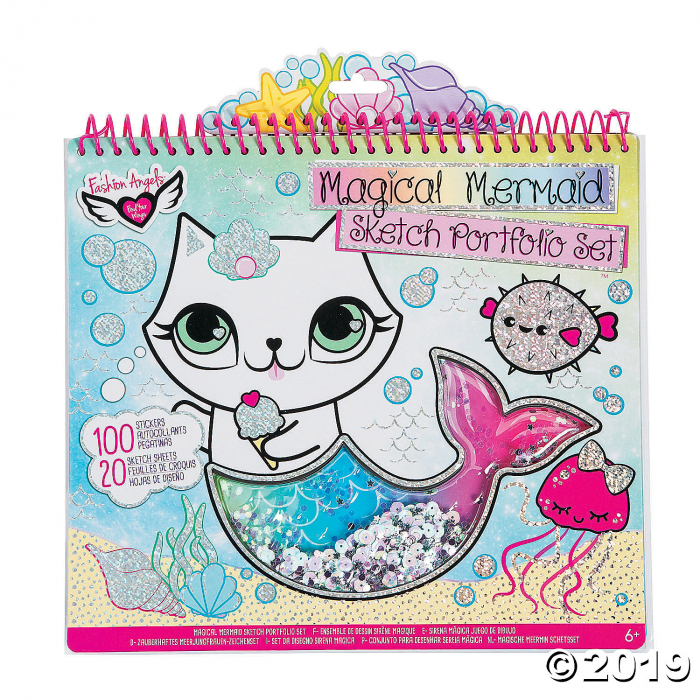 Fashion Angels® Color Your Own Magical Mermaid Sketch Portfolio (1 ...