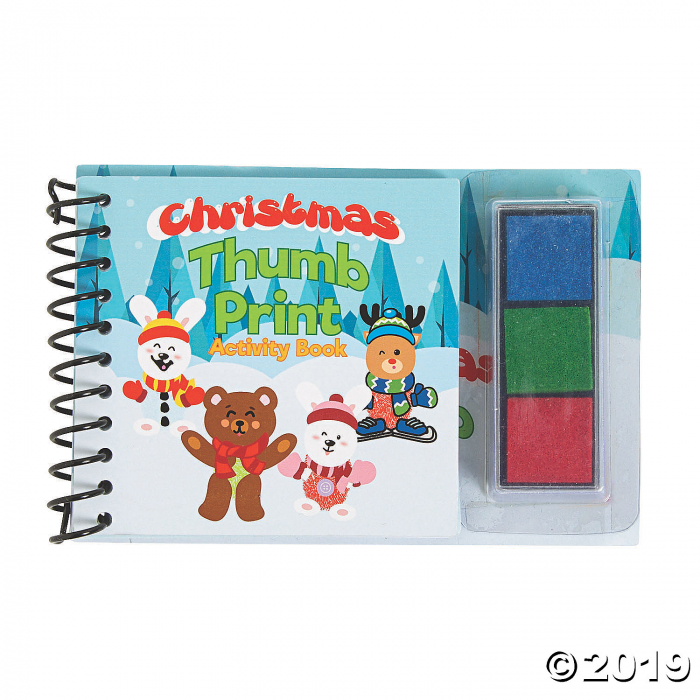 Christmas Thumbprint Activity Books (6 Piece(s)) | GlowUniverse.com