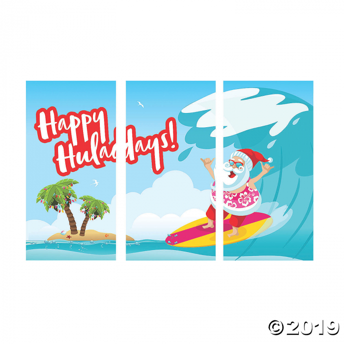 Luau Santa Backdrop (1 Set(s)) | GlowUniverse.com