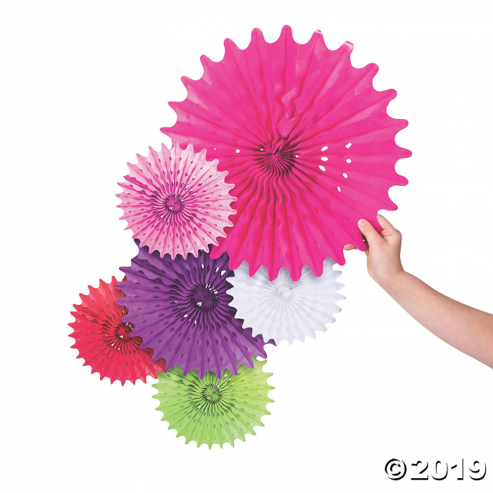 Realistic Photo Colorful Paper Fan Cutouts (1 Set(s)) | GlowUniverse.com