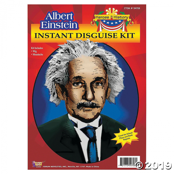 Heroes in History: Albert Einstein Wig & Mustache Costume (1 Piece(s ...