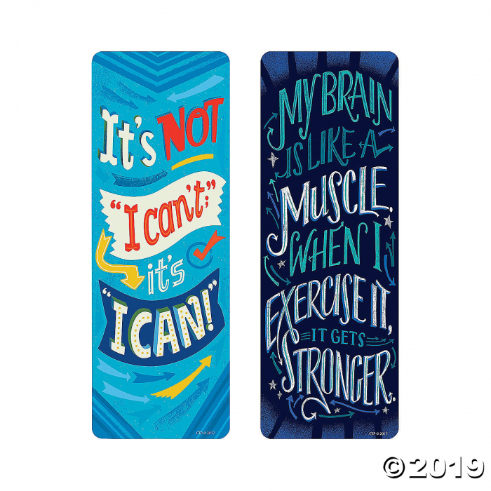 Growth Mindset Motivational Bookmarks (30 Piece(s)) | GlowUniverse.com