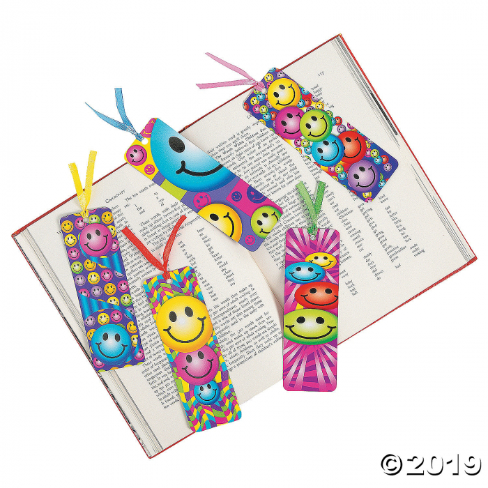 Laminated Smile Face Bookmarks (48 Piece(s)) | GlowUniverse.com