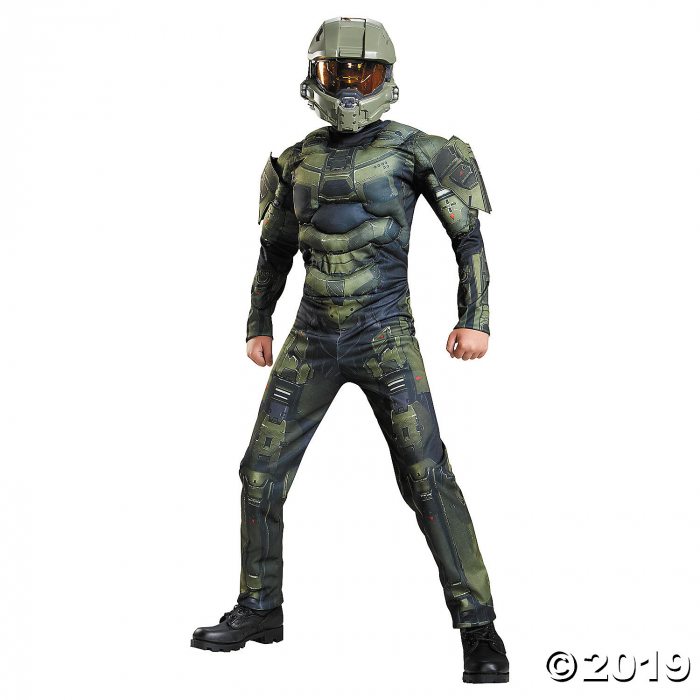 Boy's Muscle Classic Master Chief Costume - Extra Large (1 Piece(s ...