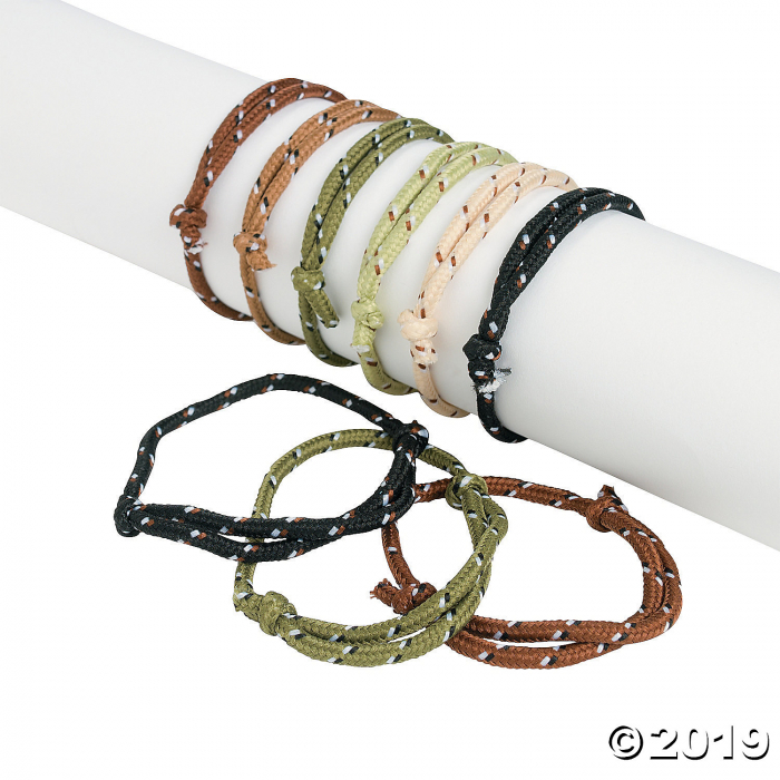Camouflage Rope Bracelets (72 Piece(s)) | GlowUniverse.com
