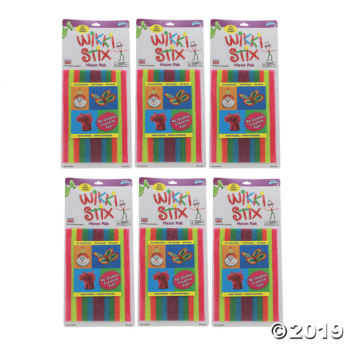 Wikki Stix® Neon Colors Pak, 48 Stix Per Pack, 6 Packs (6 Piece(s ...