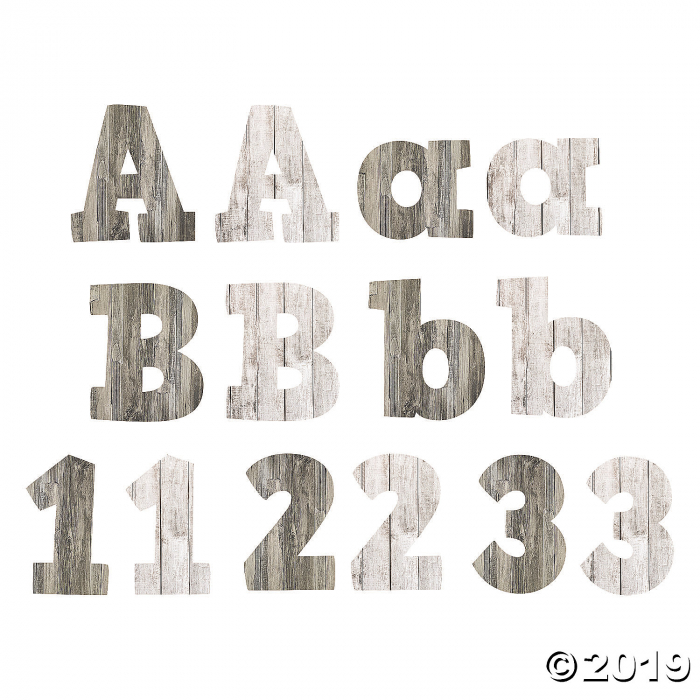 Wood Grain Bulletin Board Letters & Numbers (228 Piece(s ...