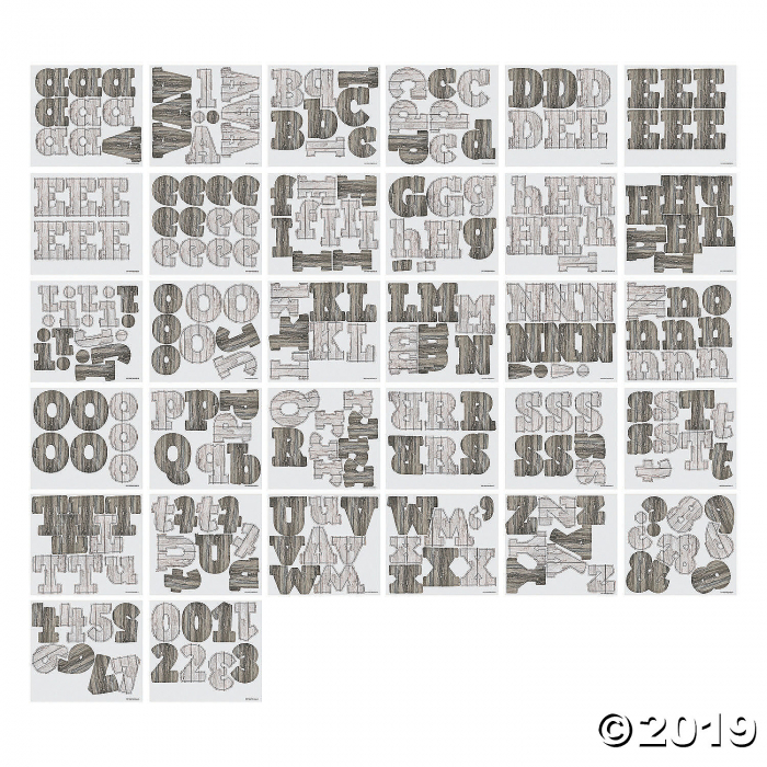 Wood Grain Bulletin Board Letters & Numbers (228 Piece(s ...