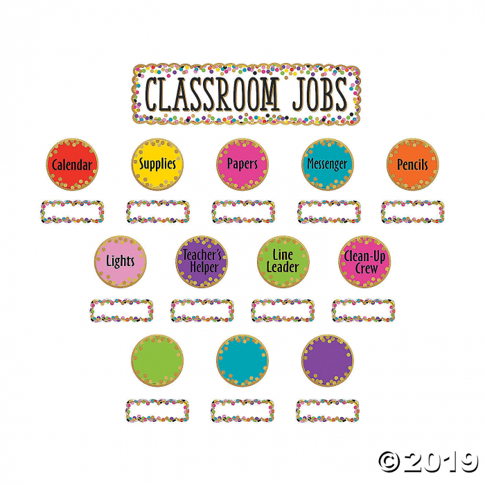 Confetti Classroom Jobs Mini Bulletin Board Set (1 Set(s ...