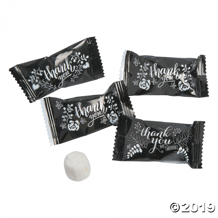 Chalkboard Floral Thank You Buttermints (108 Piece(s)) | GlowUniverse.com