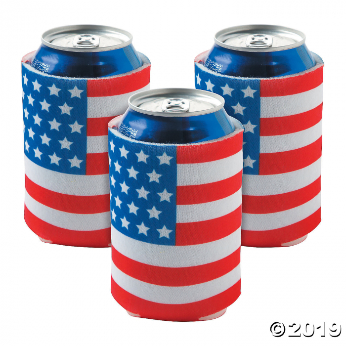 USA Flag Can Sleeves (Per Dozen) | GlowUniverse.com