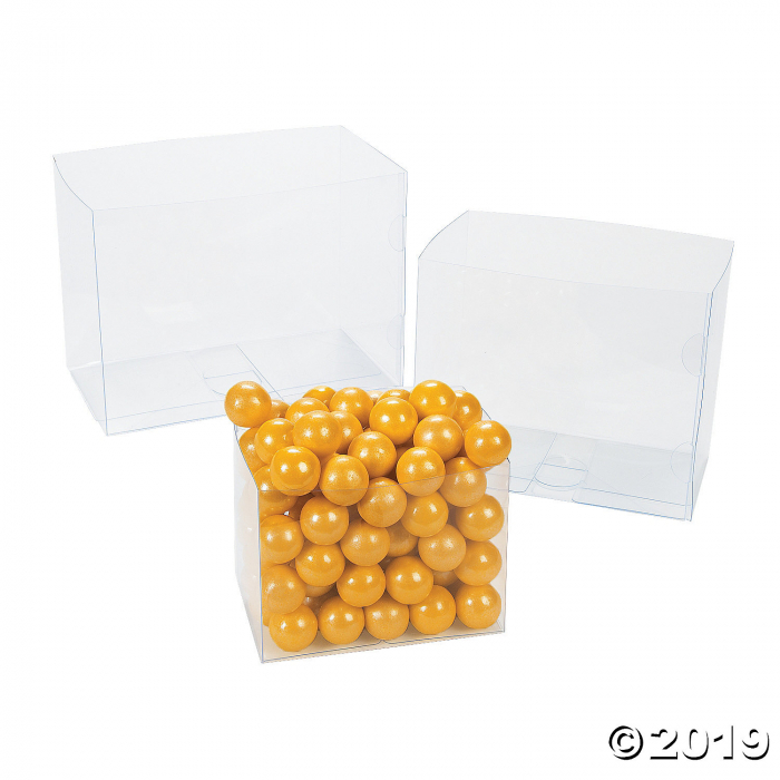 Clear Rectangle Candy Buckets (6 Piece(s)) | GlowUniverse.com