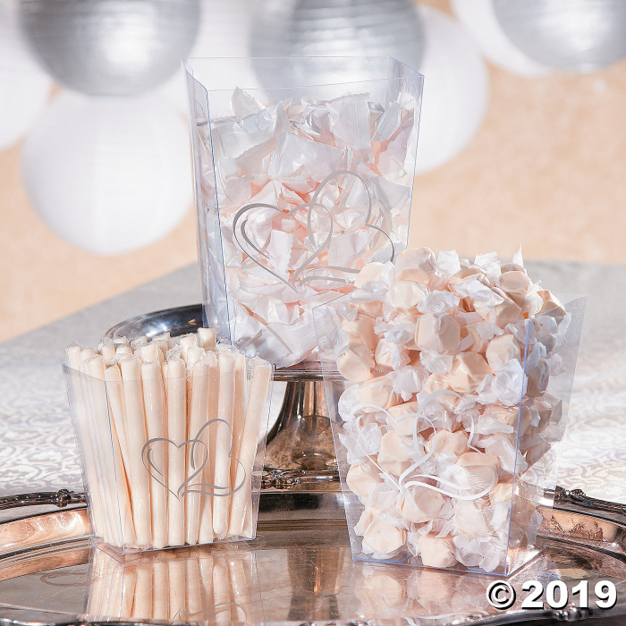 Two Hearts Candy Buckets (6 Piece(s)) | GlowUniverse.com