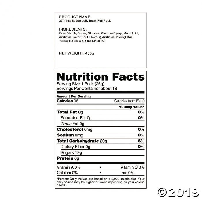 Easter Jelly Bean Candy Fun Packs (18 Piece(s)) | GlowUniverse.com