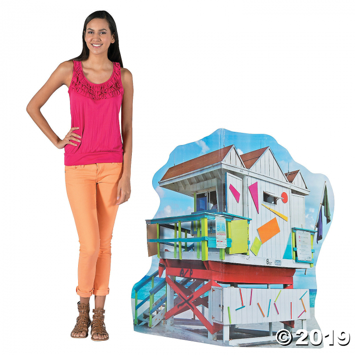 3D Lifeguard Station Cardboard Stand-Up (1 Piece(s)) | GlowUniverse.com