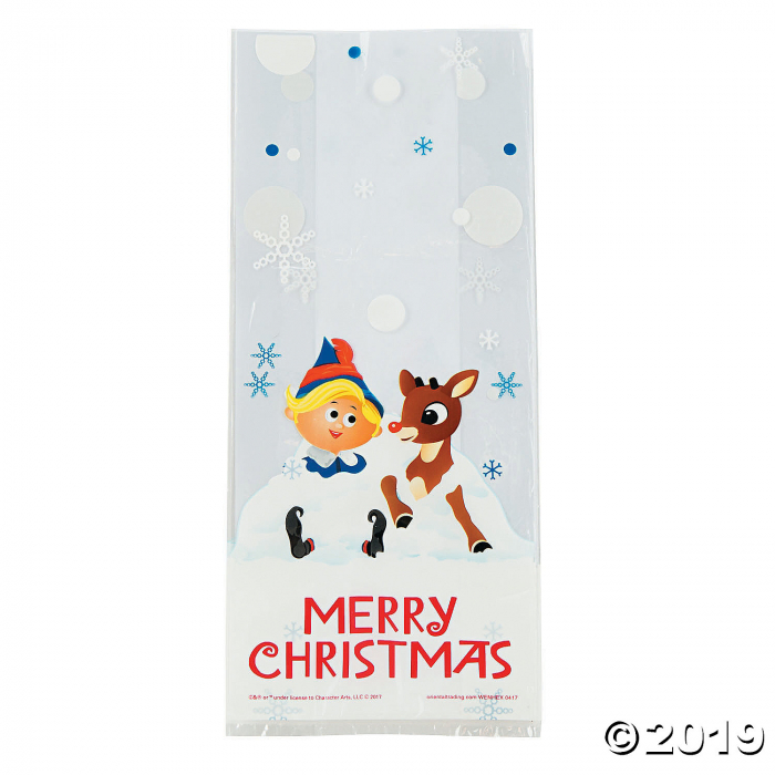 Rudolph the Red-Nosed Reindeer® Christmas Cellophane Bags (Per Dozen ...