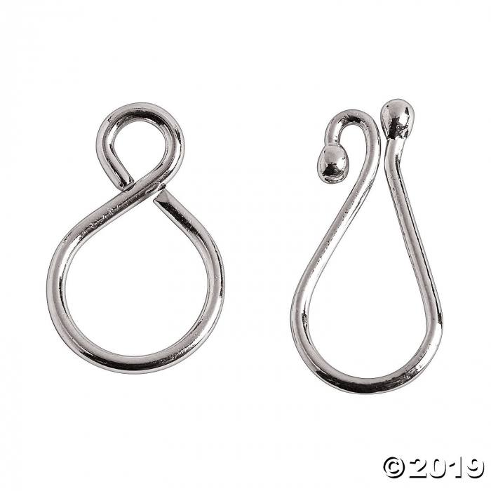 Silvertone Figure 8 Clasps (6 Piece(s)) | GlowUniverse.com