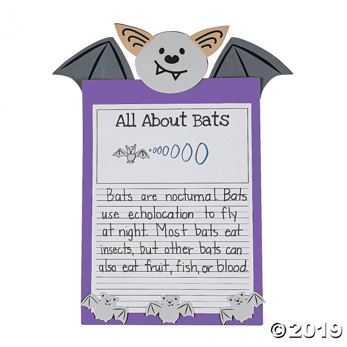 All About Bats Writing Prompt Craft Kit (Makes 12) | GlowUniverse.com