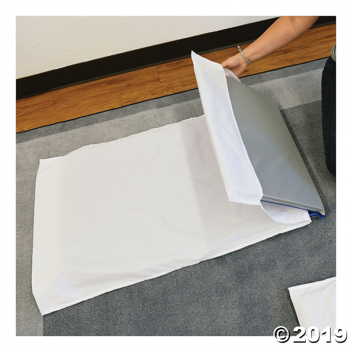 ECR4Kids Rest Mat Sheet - White, 10-Pack (10 Unit(s)) | GlowUniverse.com