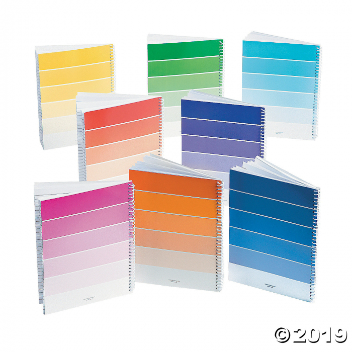 Paint Chip Spiral Notebook Journals (8 Piece(s)) | GlowUniverse.com