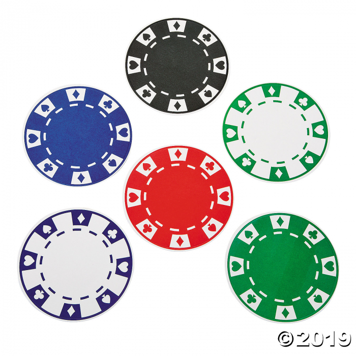 Poker Chip Coasters (Per Dozen) | GlowUniverse.com