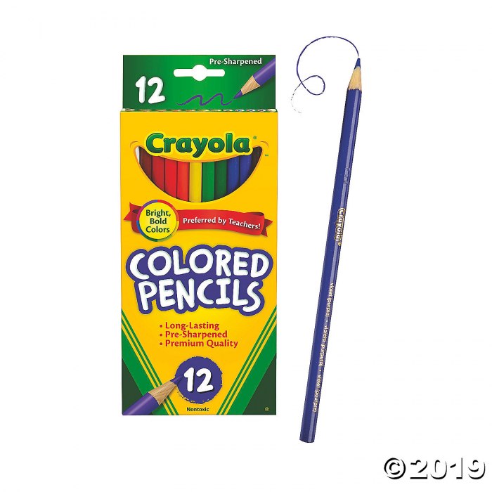 12 Color Crayola® Long Colored Pencils (1 Set(s)) | GlowUniverse.com