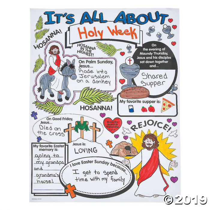 Color Your Own! All About Holy Week Posters (30 Piece(s ...