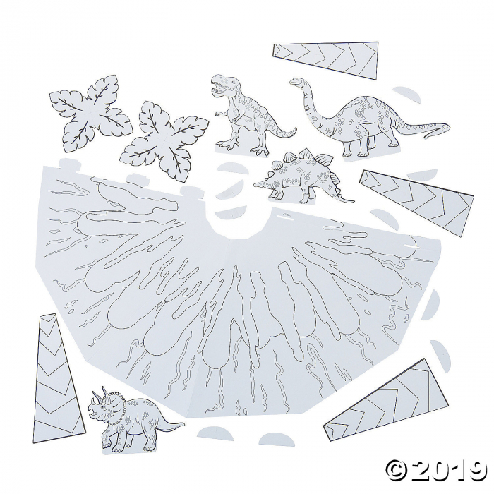 Color Your Own 3D Dinosaur Play Set (1 Set(s)) | GlowUniverse.com