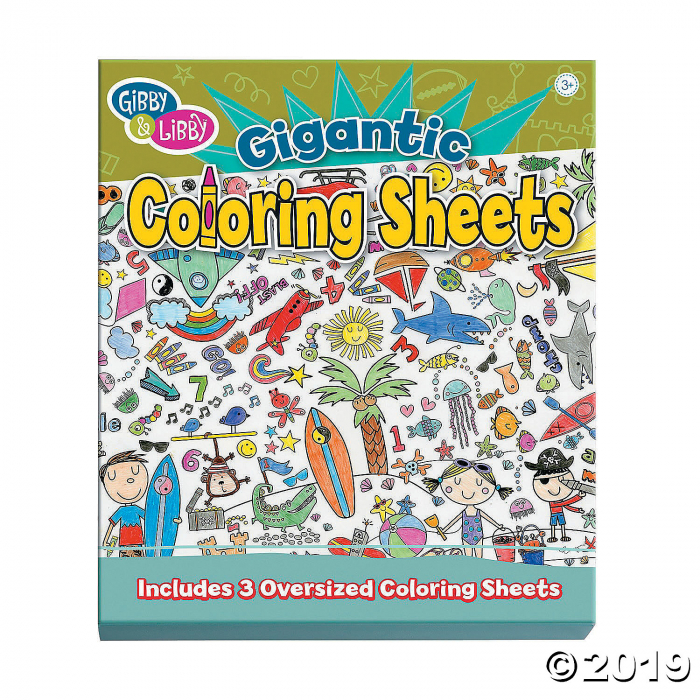 Gibby & Libby Gigantic Coloring Sheets (3 Piece(s)) | GlowUniverse.com