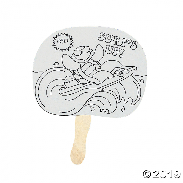 Color Your Own Tropical Fans (Per Dozen) | GlowUniverse.com