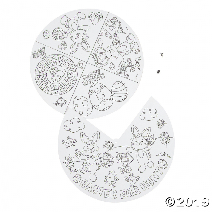 Color Your Own Easter Egg Hunt Wheels (Per Dozen) | GlowUniverse.com