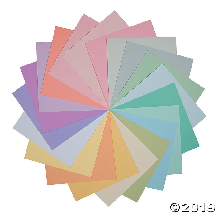 Pastels Cardstock Variety Pack (60 Piece(s)) | GlowUniverse.com