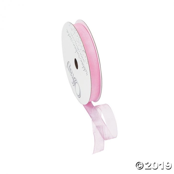 Light Pink Sheer Ribbon - 5/8 (1 Roll(s)) | GlowUniverse.com