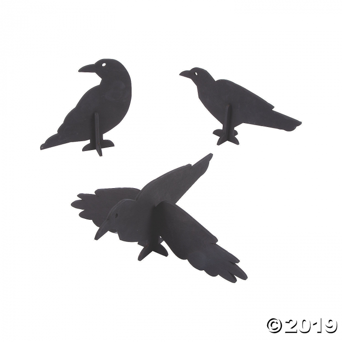 DIY Unfinished Wood Raven Stand-Ups (3 Piece(s)) | GlowUniverse.com