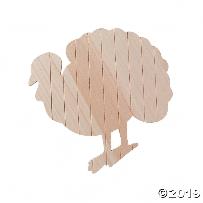 DIY Unfinished Wood Turkey Plank Sign (1 Piece(s)) | GlowUniverse.com