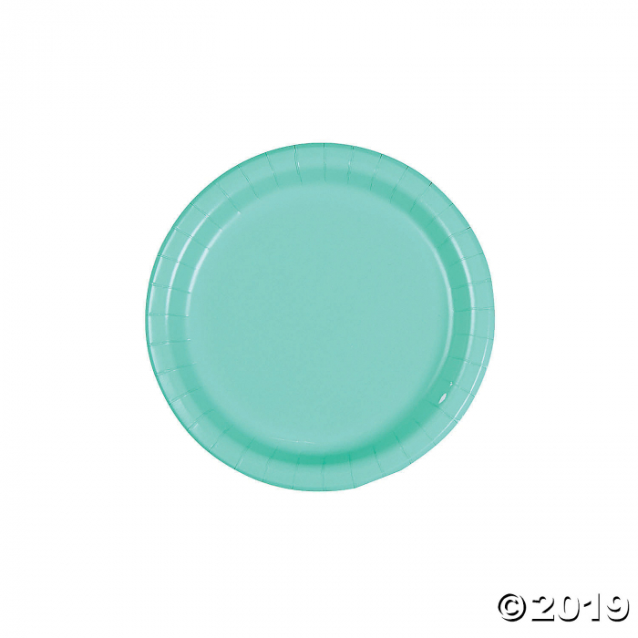 Fresh Mint Green Round Dessert Plates (24 Piece(s)) | GlowUniverse.com
