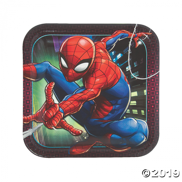 Ultimate Spider-Man Square Paper Dinner Plates (8 Piece(s ...