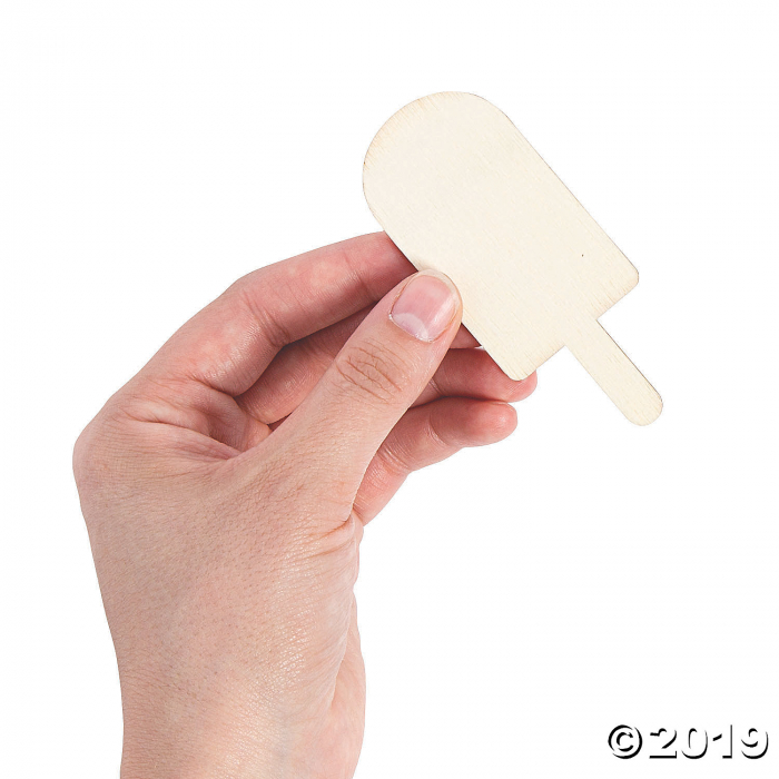 DIY Unfinished Wood Ice Pop Shapes (Per Dozen) | GlowUniverse.com