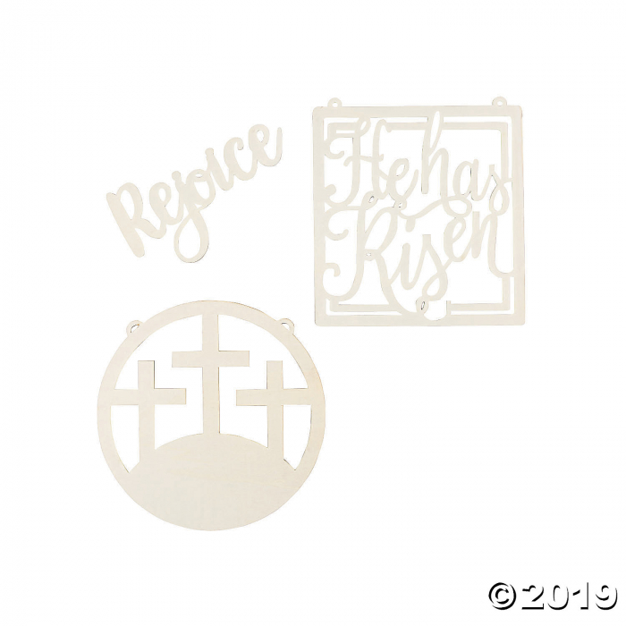 DIY Unfinished Wood Rejoice Signs (3 Piece(s)) | GlowUniverse.com