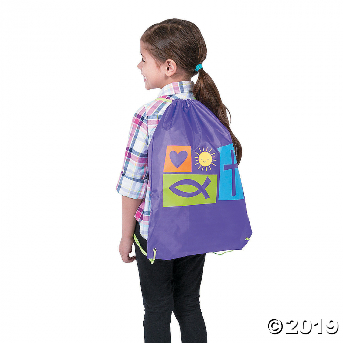 Large Religious Symbols Drawstring Bags (Per Dozen) | GlowUniverse.com