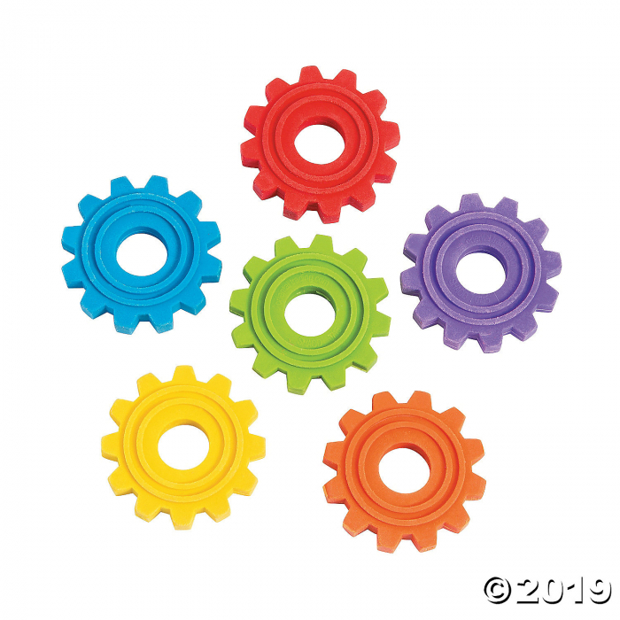 Gear Erasers (24 Piece(s)) | GlowUniverse.com