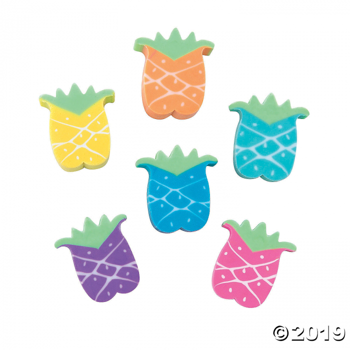 Mini Colorful Pineapple Erasers (300 Piece(s)) | GlowUniverse.com