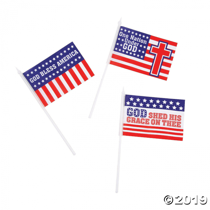Religious Patriotic Flags (Per Dozen) | GlowUniverse.com