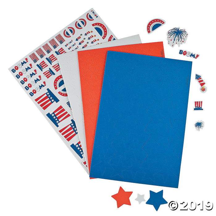 4th of July Self-Adhesive Shapes (500 Piece(s)) | GlowUniverse.com